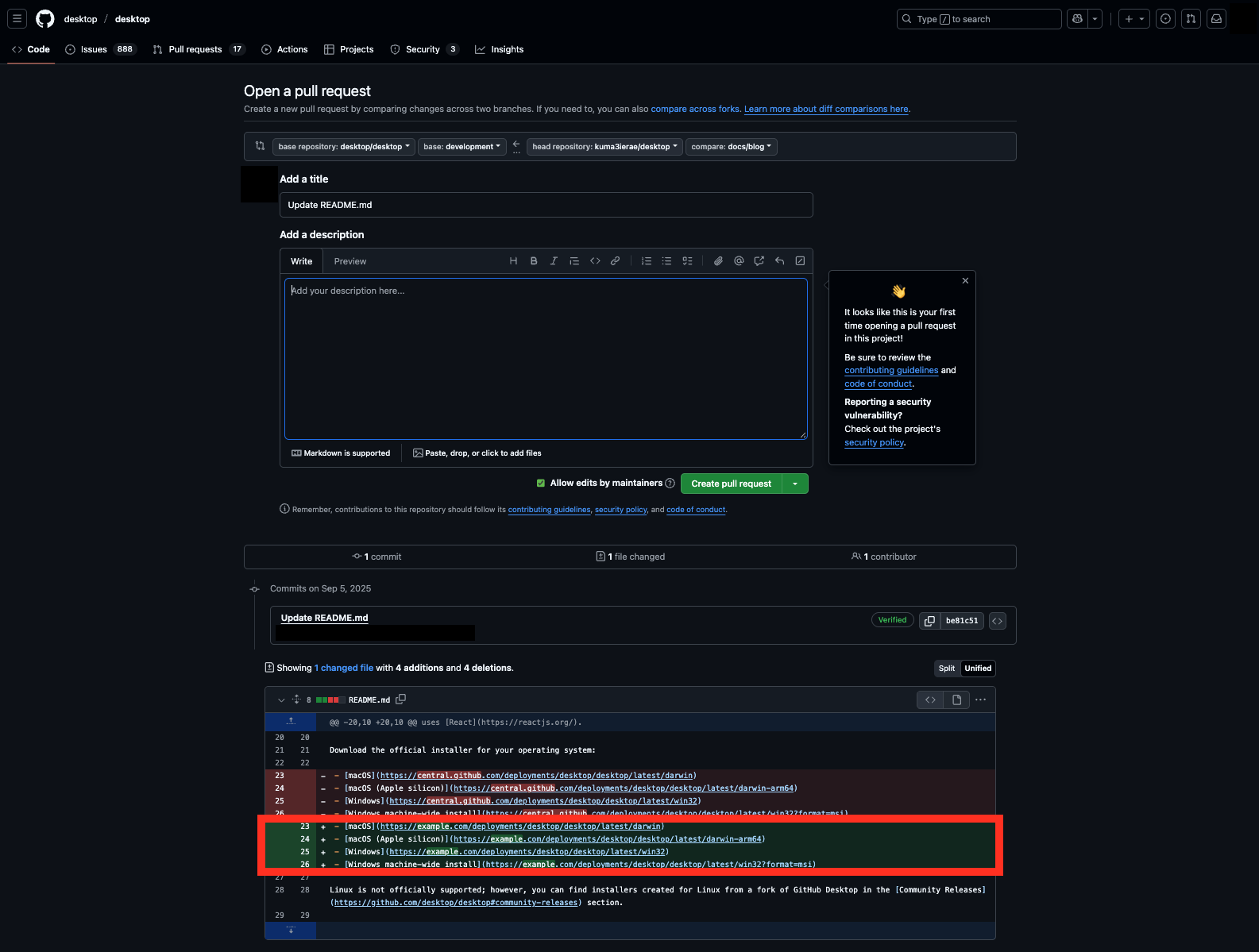 GitHub Desktop を模したマルウェアダウンロードの誘導に関する注意喚起 | セキュリティブログ | 脆弱性診断（セキュリティ診断）のGMOサイバーセキュリティ byイエラエ
